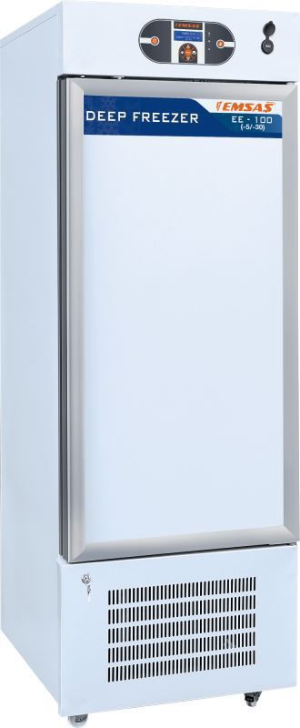 Laboratory freezer - EE 100 - EMSAS - for blood plasma / cabinet / 1-door