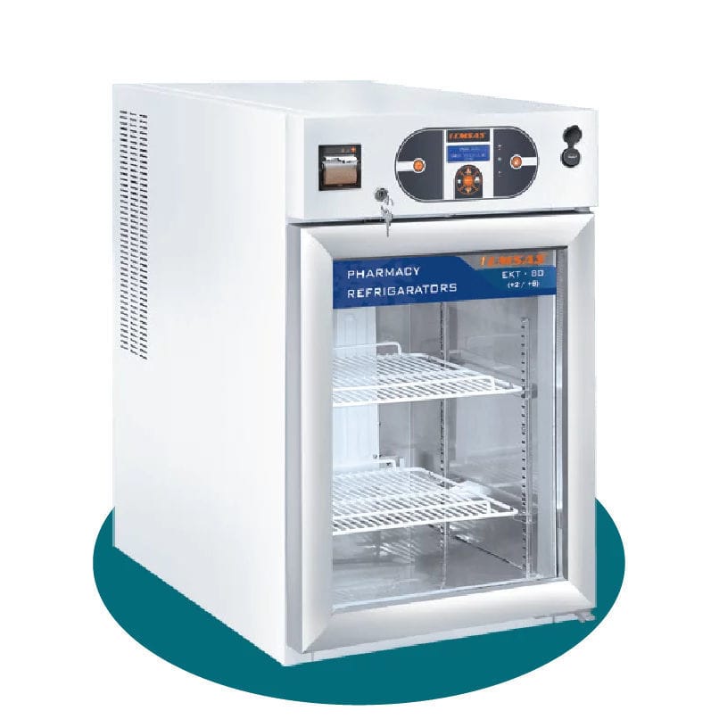 Pharmacy refrigerator - EKT 80 - EMSAS - upright / mobile / 1-door