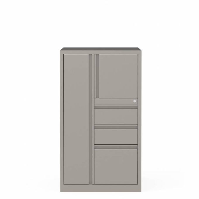 Hospital wardrobe - 1224P42TBBFL - Global Care - with shelf / with drawer