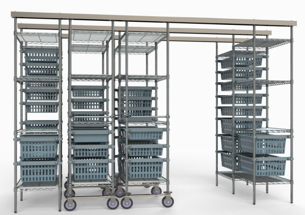 Modular shelving unit - MyModularStorage® - MEDICAL MODULAR SYSTEM S.A ...
