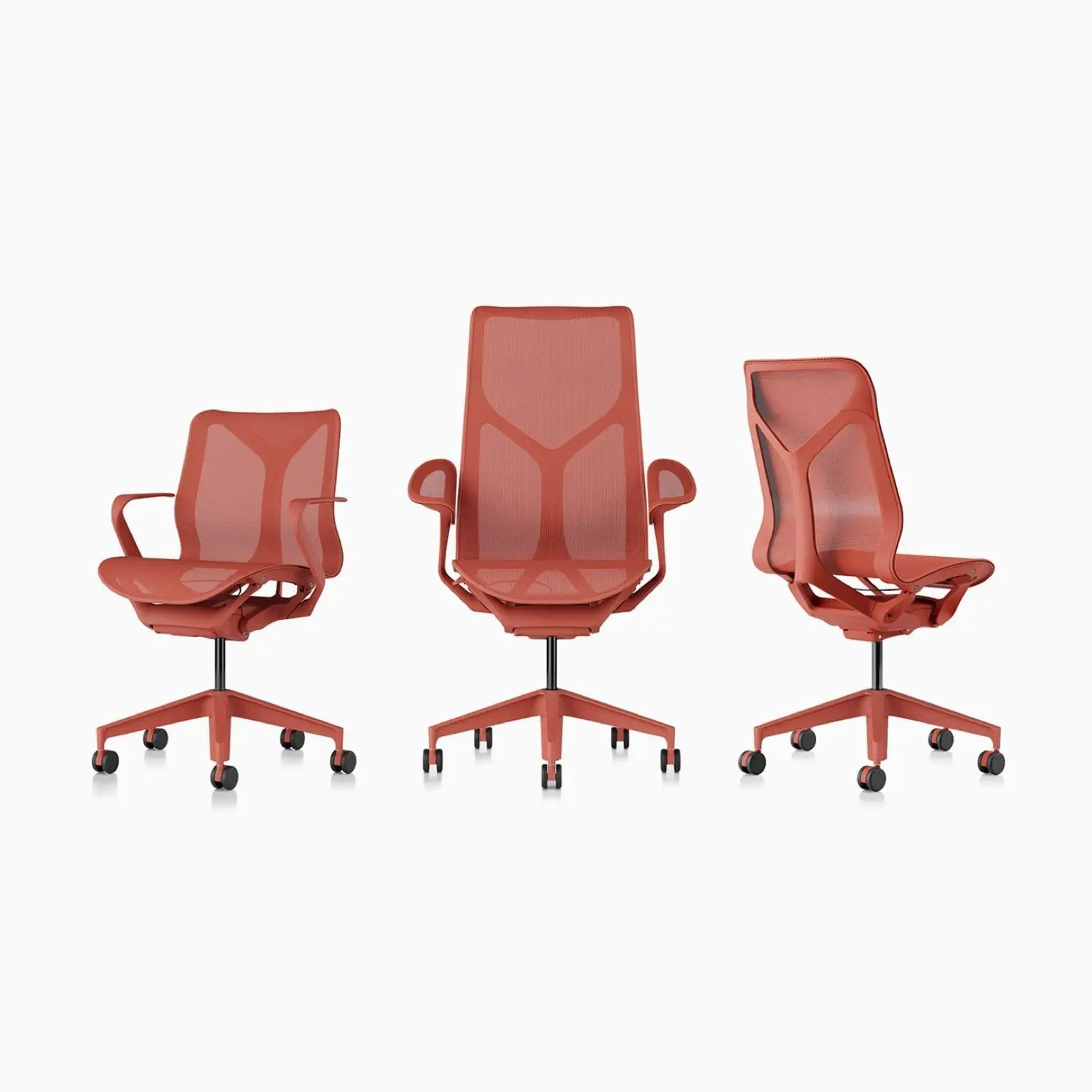 Office chair Cosm Herman Miller with armrests on casters with high backrest
