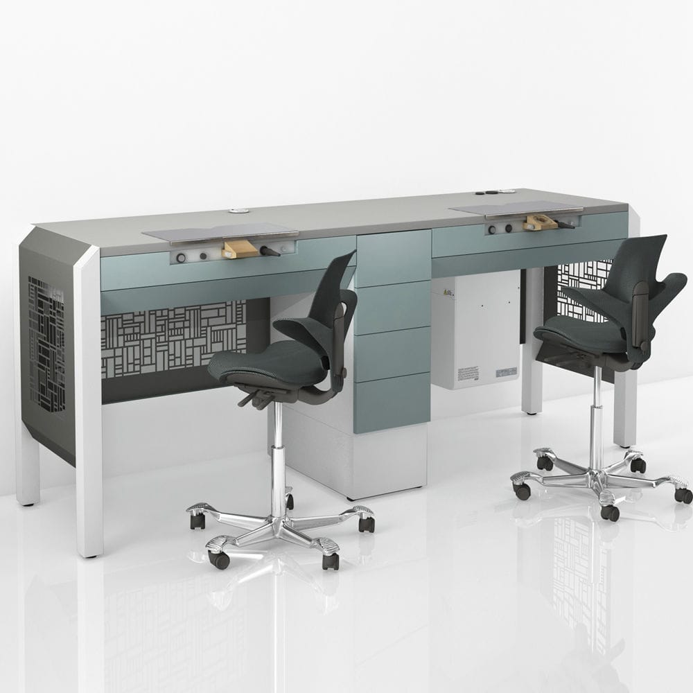Double dental laboratory workstation - COMP.9 - CATO