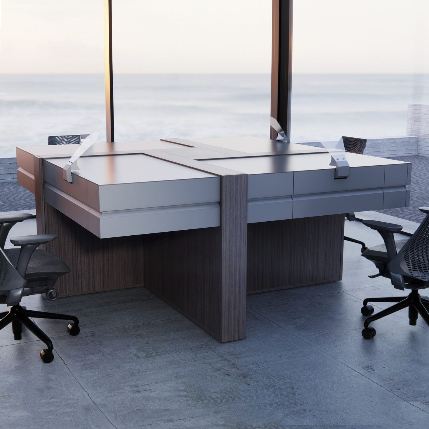 Dental laboratory bench - SHARP - CATO - mobile / modular / stainless steel