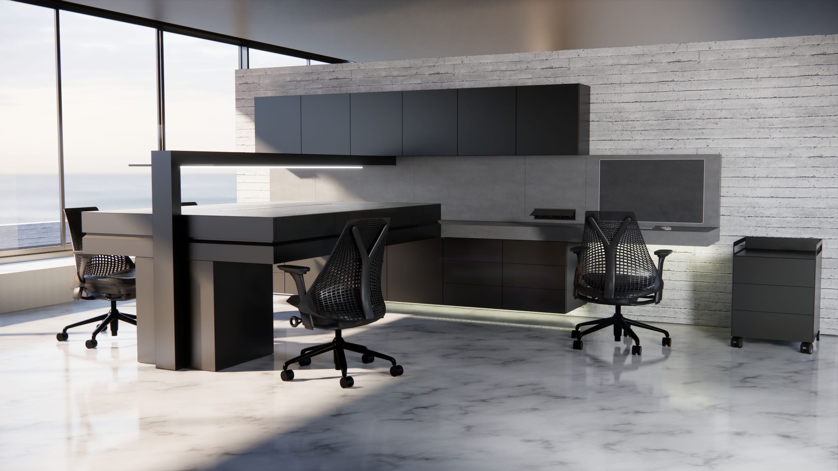 Laboratory bench with shelves - SHARP - CATO - with drawers