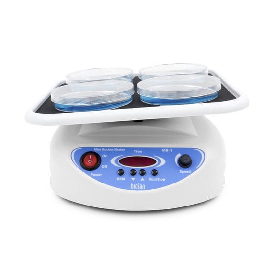 Tilting laboratory shaker - MR-1 - Biosan - digital / compact / benchtop