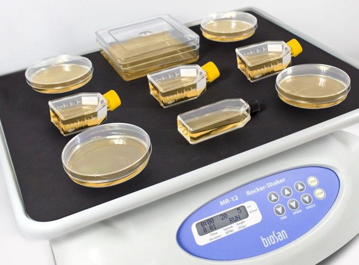 Tilting laboratory shaker - MR-12 - Biosan - digital / for cell culture ...