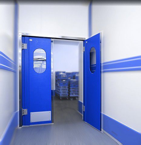 Veterinary clinic door - 944 - Technik - swing / with glass panel