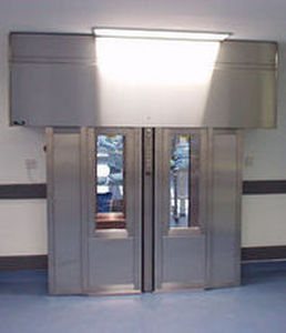 Cleanroom transfer hatch - Push Button - Felcon - polypropylene