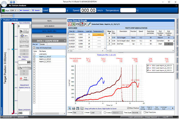 Test software - Powder Flow Pro - Brookfield - medical / Windows