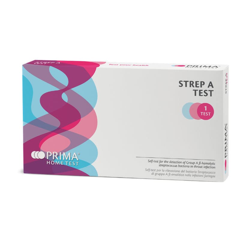 Home use rapid test - STREP A TEST - PRIMA Lab - Streptococcus A ...