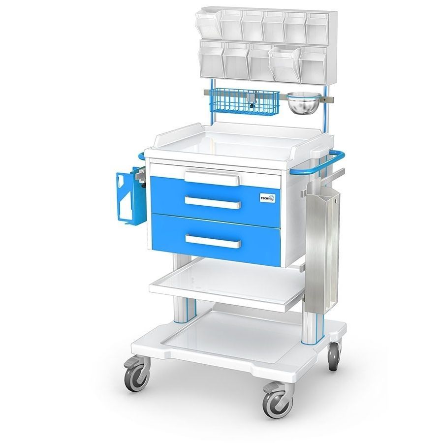 Anesthesia trolley - OPTIMUM series - TECHMED - stainless steel ...