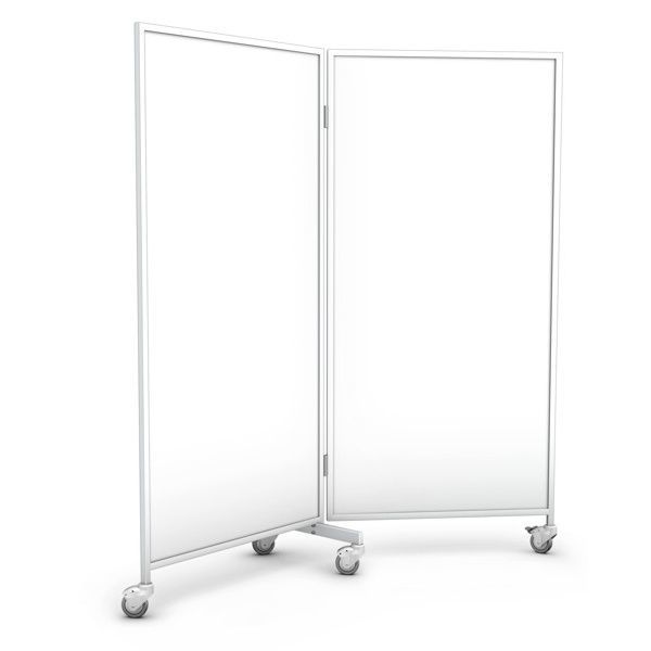 Hospital screen on casters - PJ-02 (PC) - TECHMED - 2-panel