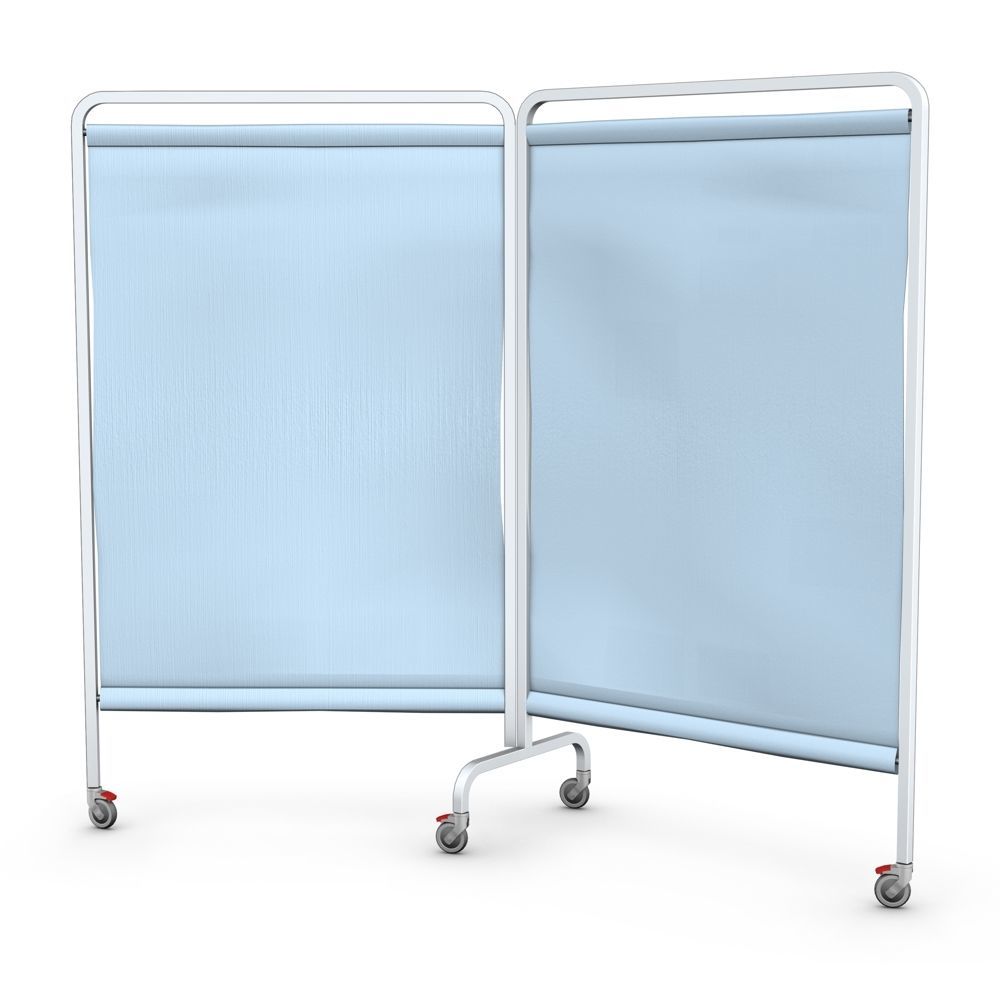 Hospital screen on casters - PJ-02 (MAT) - TECHMED - mobile / 1-panel ...
