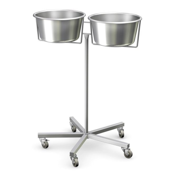 Double bin surgical basin stand - SMO-02 SERIES - TECHMED - trolley ...