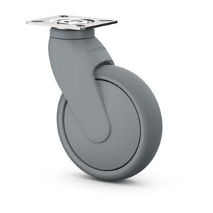 Wheel with brake - GKR-J-S-75 NP/K M12 - Manner Oy - polyamide / rubber ...