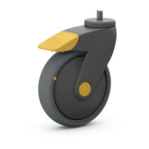 Wheel with brake - GKR-R-S-100 NP/K - Manner Oy - polyamide / rubber ...