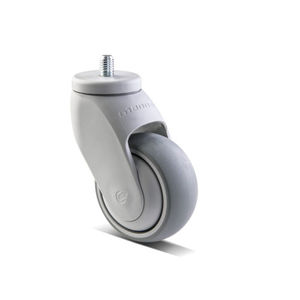 Wheel with brake - GKR-J-S-75 NP/K M12 - Manner Oy - polyamide / rubber ...