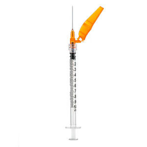 1 ml syringe - 1000 series - SOL-Millennium - safety / with fixed needle