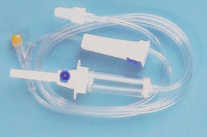 Infusion set with Y port - 1062 - Rongbo Medical - with drip chamber ...