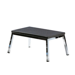1-step step stool - UNO-SECUR Midi - SIMPEX - stainless steel / non-slip