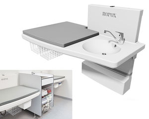 Changing table - Maxi2 - ROPOX - rectangular / pediatric / with sink