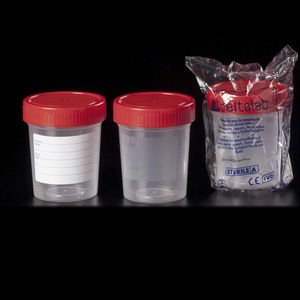 Urine sample container - 409531 - Deltalab - polypropylene / vacuum / with cap