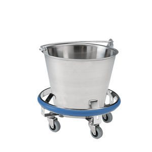 Trolley-mounted surgical basin stand - P-1025-SS - Pedigo - stainless steel