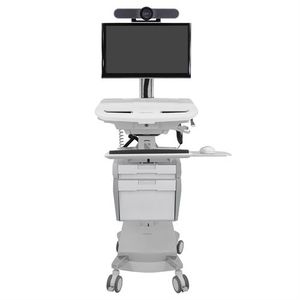 Telehealth cart with drawer - StyleView® - Ergotron - battery-powered / with video recording ...