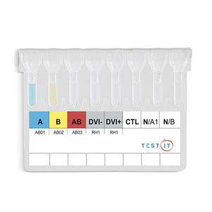 Blood typing test kit - TG101 - Turklab Tibbi Malzemeler San. Tic. A.S ...