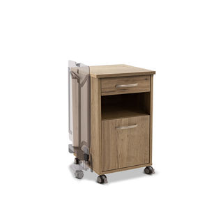 Bedside cabinet on casters - W III - Malsch GmbH - with drawers
