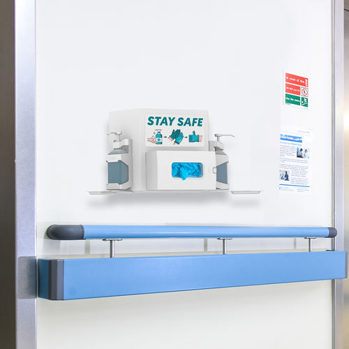 Wall-mounted hygiene station - Pegasus Medical Concepts - with glove ...