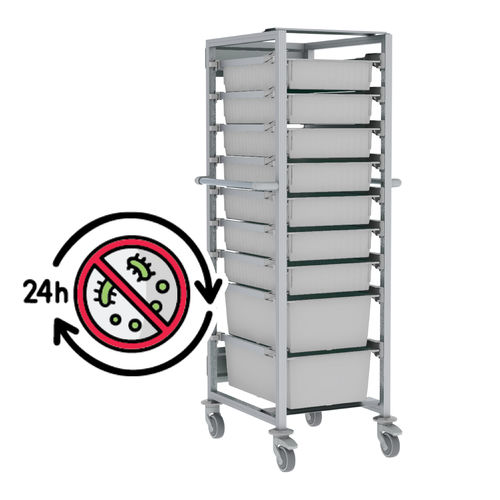 Hospital trolley - Hygieia Single U Antimicrobial - Pegasus Medical Concepts - sterilization ...