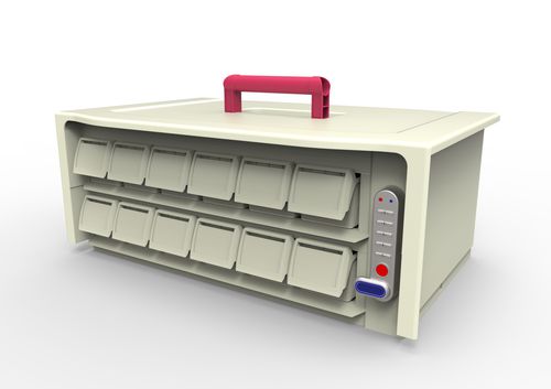 Medication container - Pegasus Medical Concepts - handling / with drawers