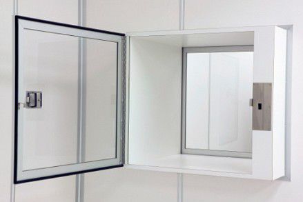 Cleanroom transfer hatch - AES Clean Technology - laminar flow