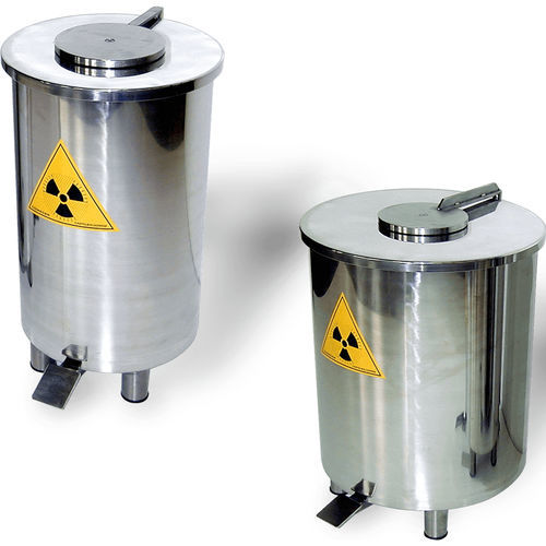 Radioactive waste container - CR series - Comecer - stainless steel ...