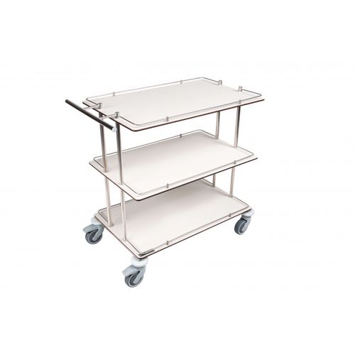 Medical trolley - 310611 - TIMO - stainless steel / 3-shelf / mobile