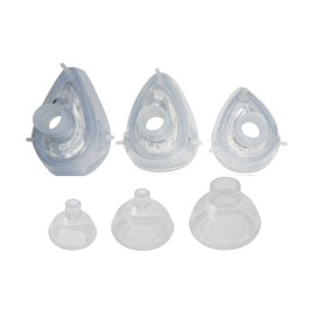 Silicone oxygen mask - PN series - JG Moriya - reusable / transparent