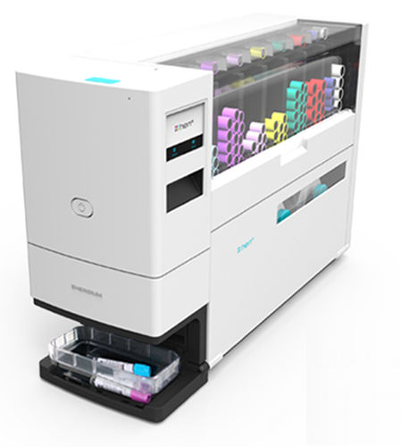 Laboratory tube labeling system - HENm - Energium Co., Ltd. - automatic