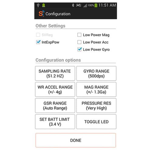 Capture android application - Shimmer Research - Android / for smartphones