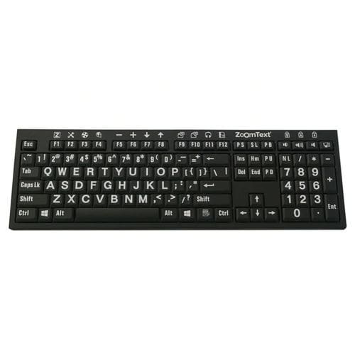 Braille keyboard with numeric keypad - ZOOMTEXT LARGE - Freedom Scientific