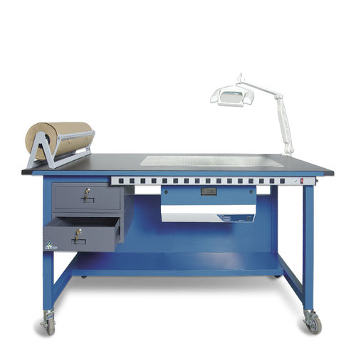 Forensic laboratory bench - EVB-72-A - Air Science - mobile / stainless steel