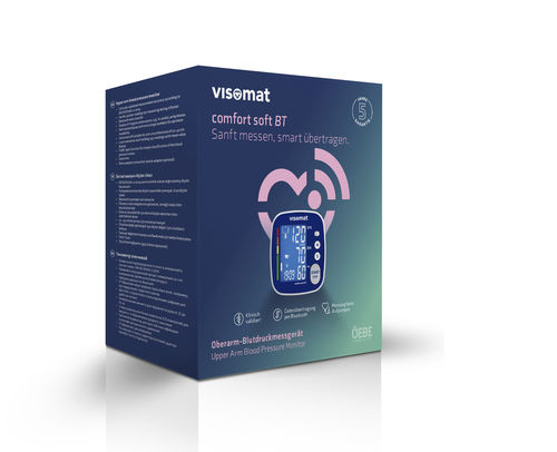 Cuff-mounted blood pressure monitor - visomat comfort soft BT - visomat ...