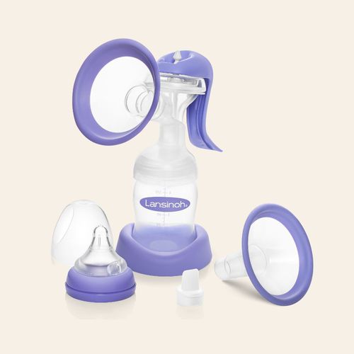 Manual breast pump - 50520 - Lansinoh - compact / silicone