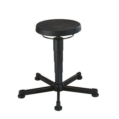 Laboratory stool - 9467 - Bimos - height-adjustable / on casters / black