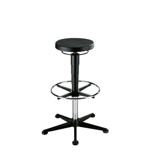 Laboratory stool - 9469 - Bimos - height-adjustable / black / brown