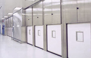 Clean room door - PortaFab - drum