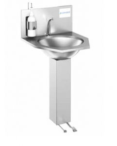 1-station hand wash basin - CS14 - CIROLDI SPA - stainless steel / foot ...