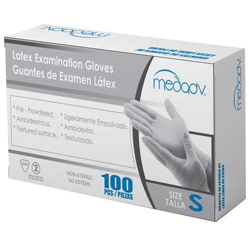 Latex gloves - MEDAS INC - examination / box of 100