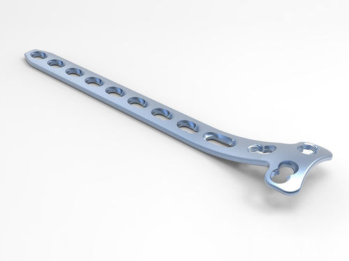 Tibia compression plate - T - NORMMED Medical Devices - locking / metallic