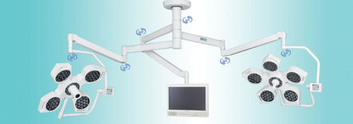 Ceiling-mounted surgical light - Medlight 50+40 - Meditech India - LED ...